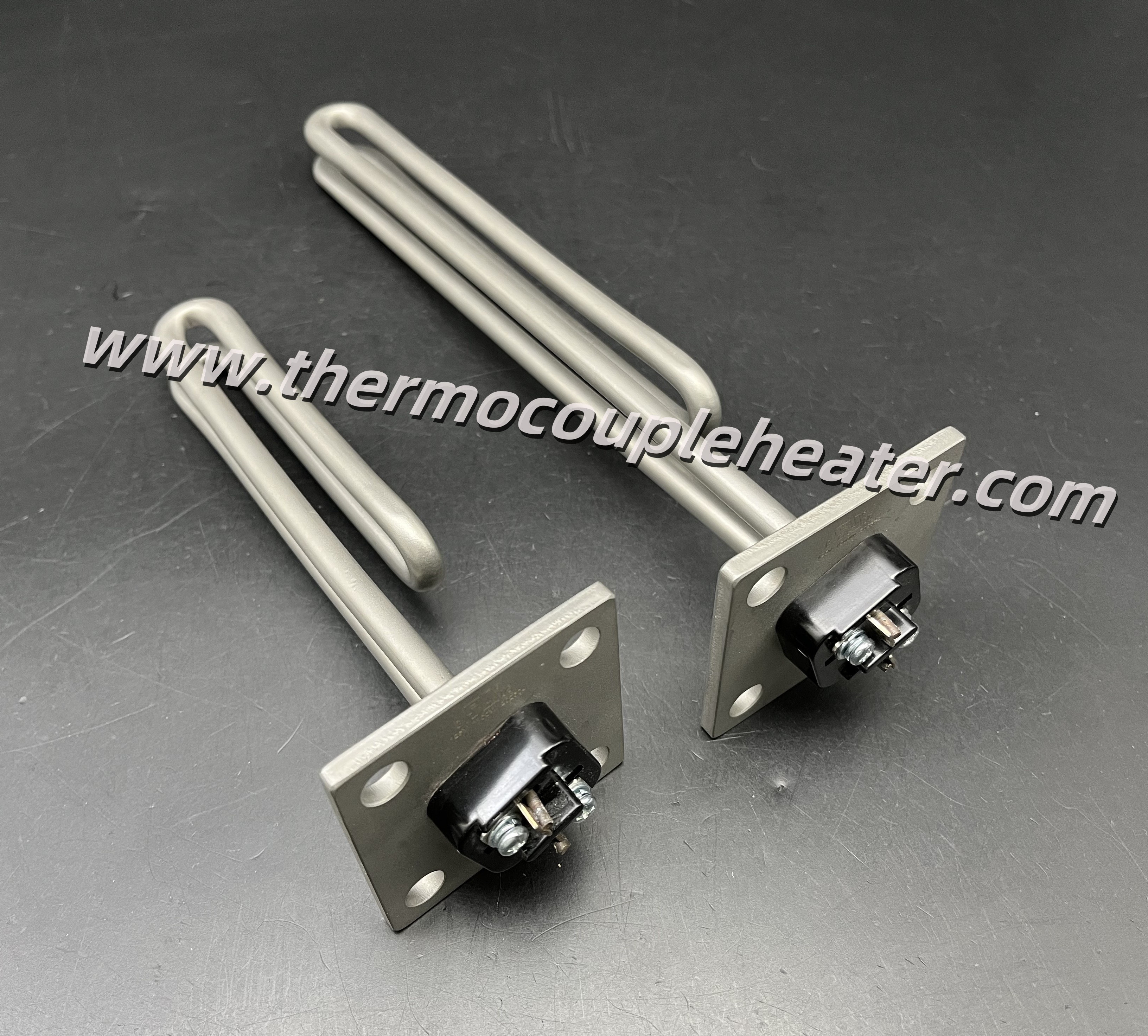 Calentador tubular de inmersión con brida, elemento calefactor de acero ...